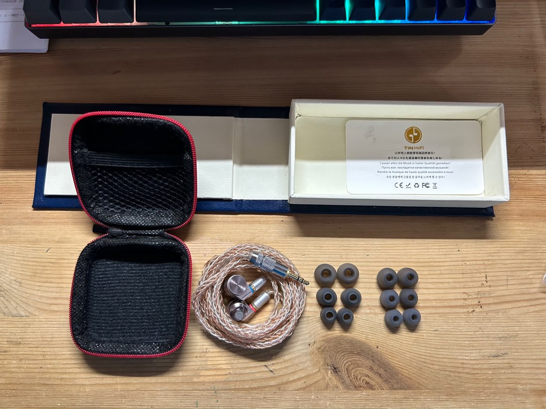 Tin Hifi T2 IEM with replaced cable, Audio, Earphones on Carousell