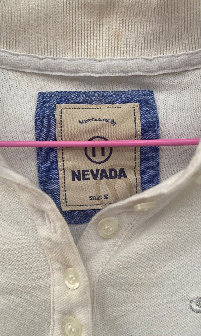 top polo nevada white putih, Fesyen Wanita, Pakaian Wanita, Atasan di ...