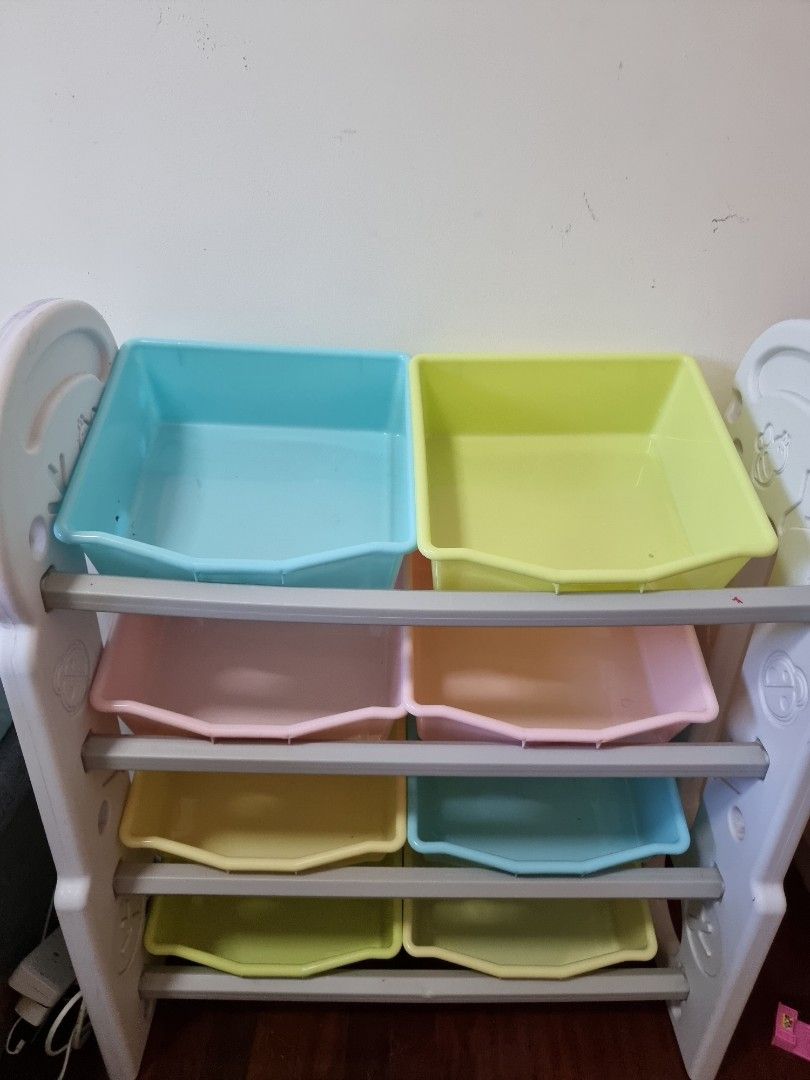 Toy organiser- Pastel rainbow color, Furniture & Home Living, Home ...