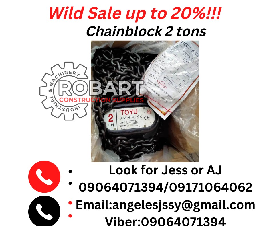 Toyu chainblock 2 tons, Commercial & Industrial, Construction Tools ...