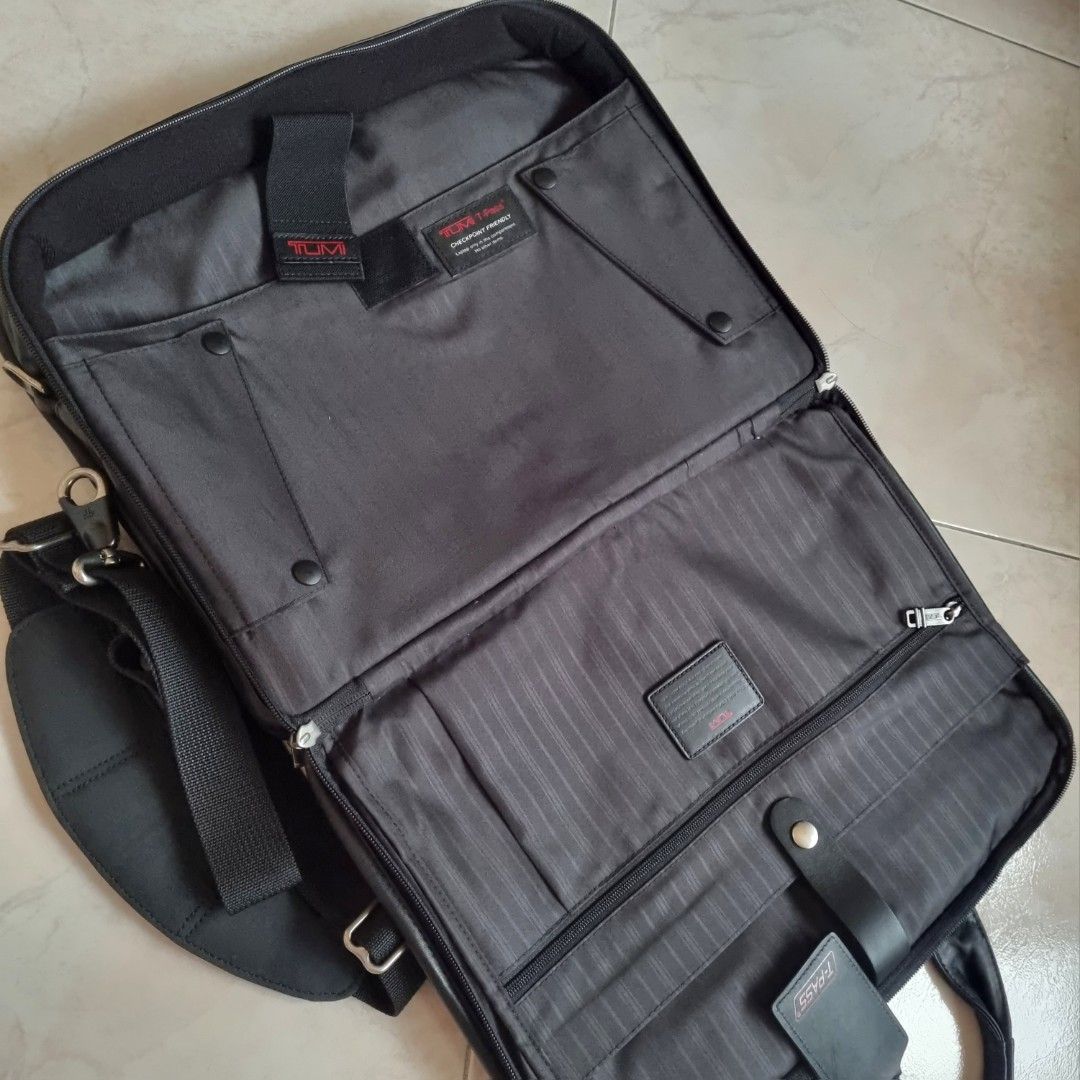 TUMI T-PASS Laptop Computer Sleeve Leather Bag, Luxury, Bags & Wallets ...