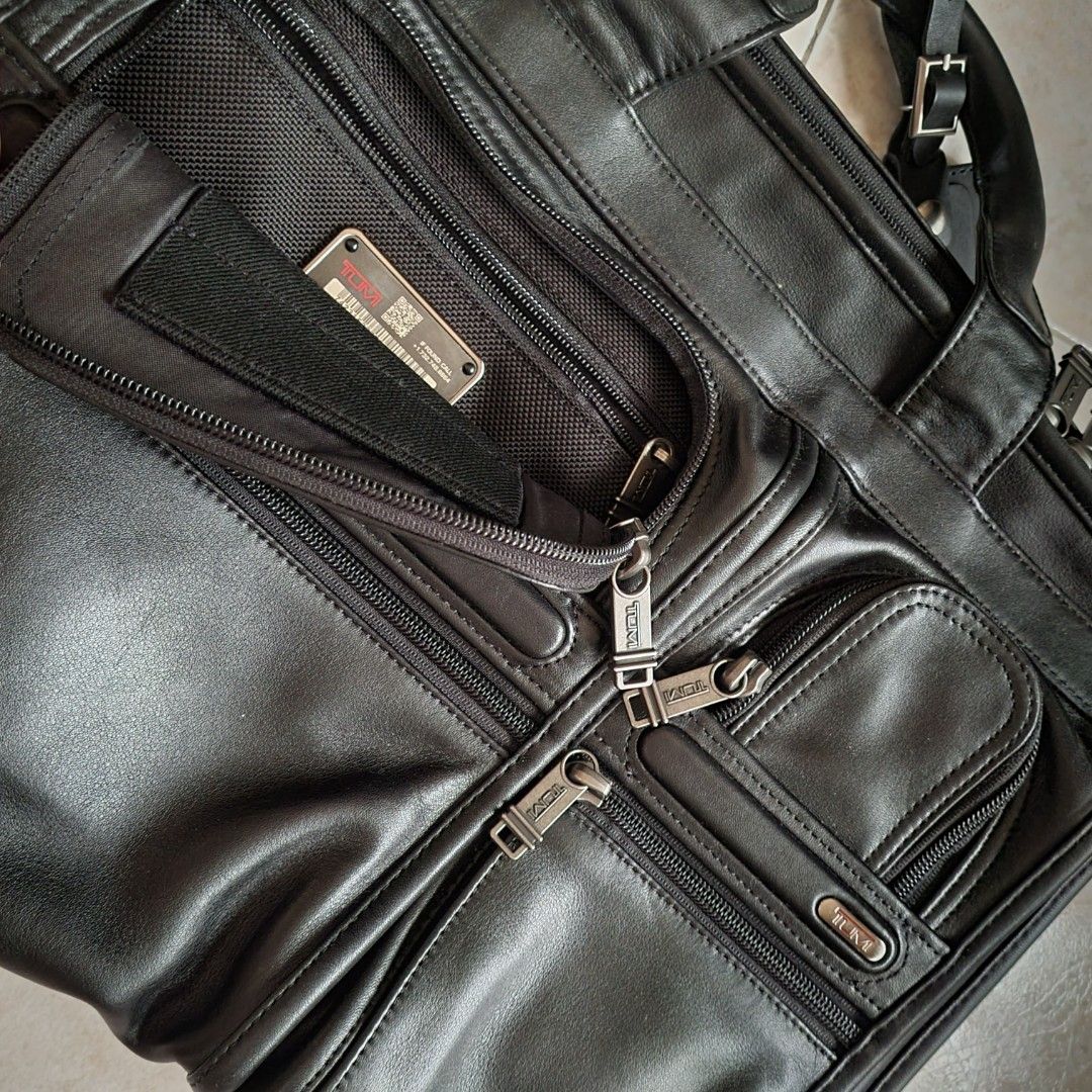 TUMI T-PASS Laptop Computer Sleeve Leather Bag, Luxury, Bags & Wallets ...