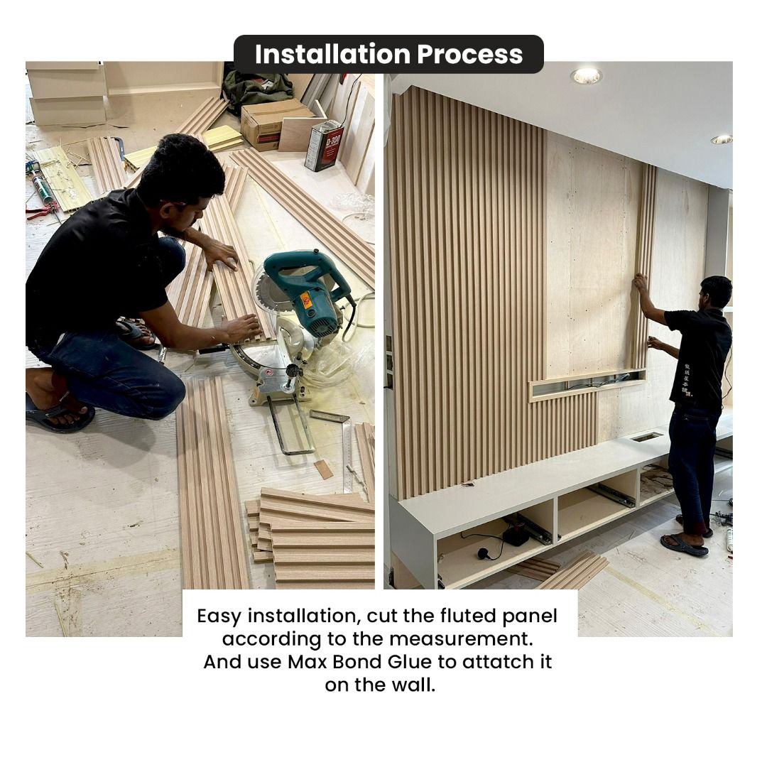 TV Console Fluted Panel /KOREA MIGA Fluted Panel / Miga Molding / Miga ...