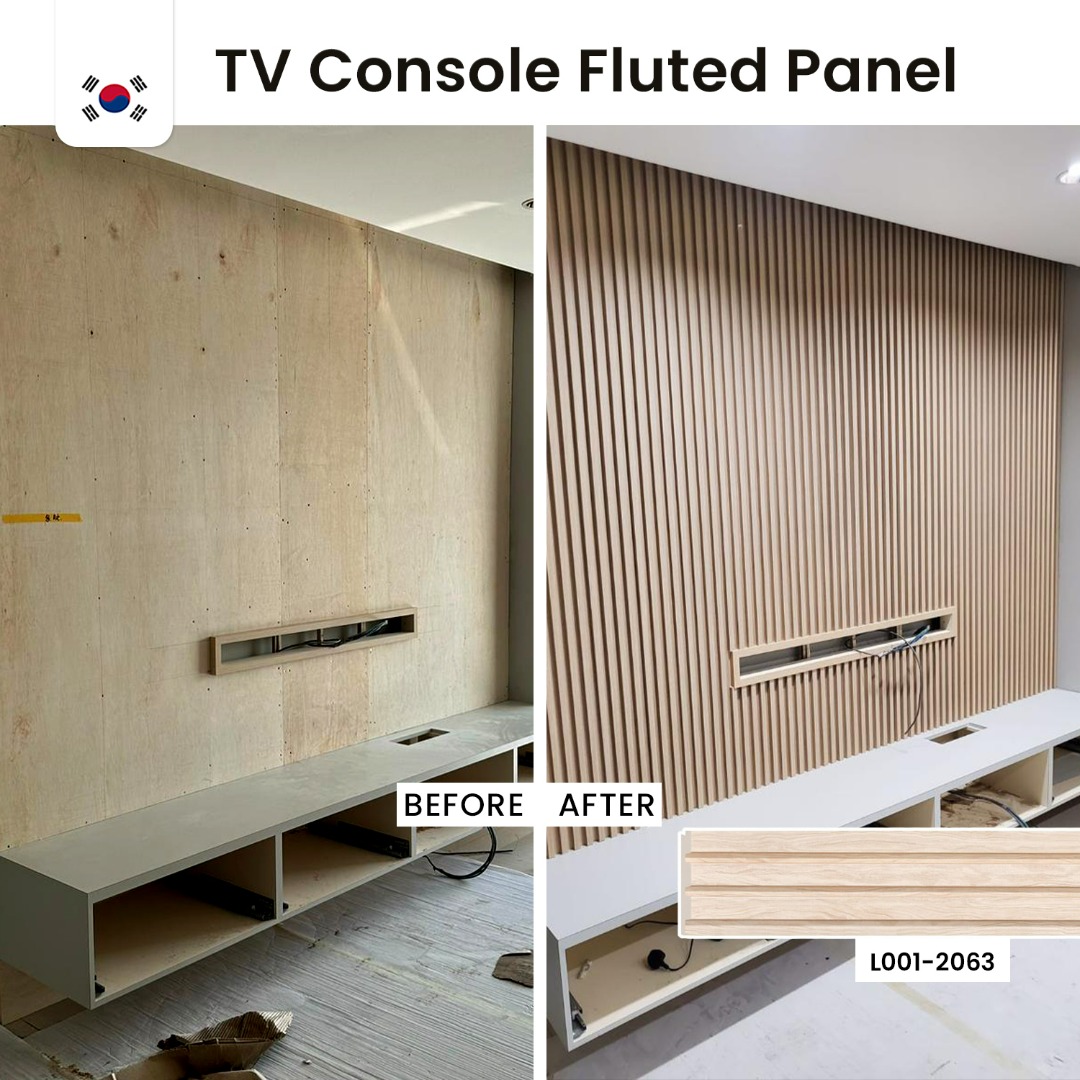 TV Console Fluted Panel /KOREA MIGA Fluted Panel / Miga Molding / Miga ...