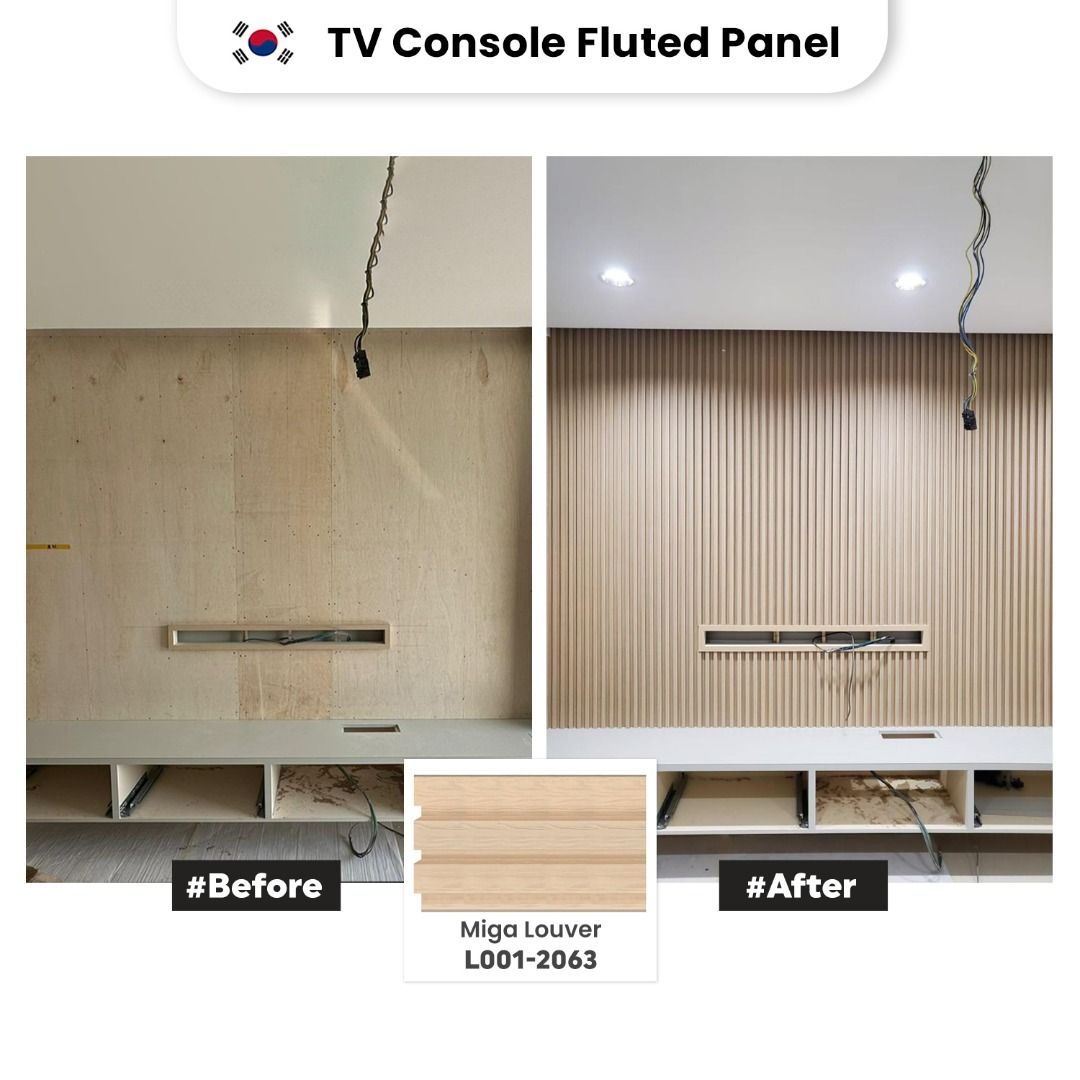 TV Console Fluted Panel /KOREA MIGA Fluted Panel / Miga Molding / Miga ...