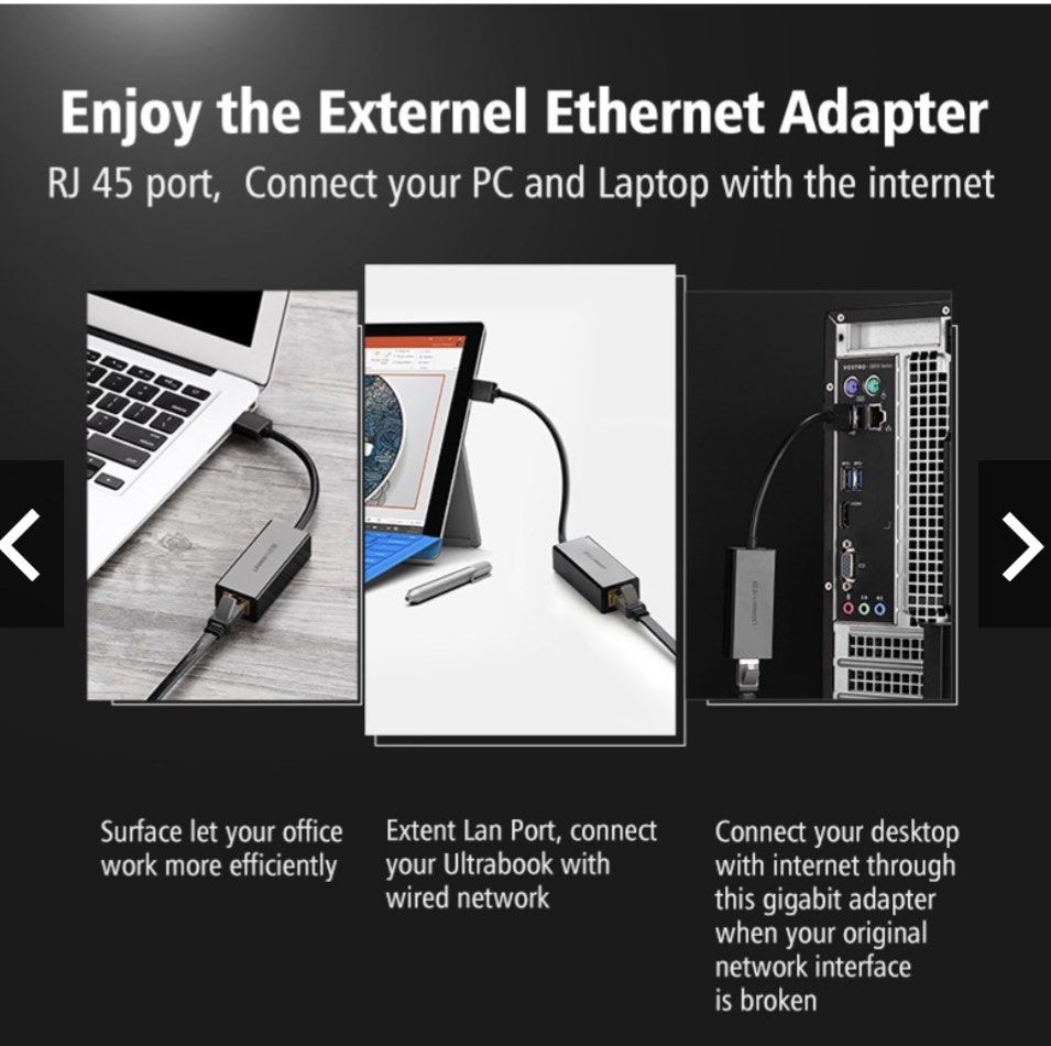 UGREEN Ethernet Adapter, Computers & Tech, Parts & Accessories, Cables ...