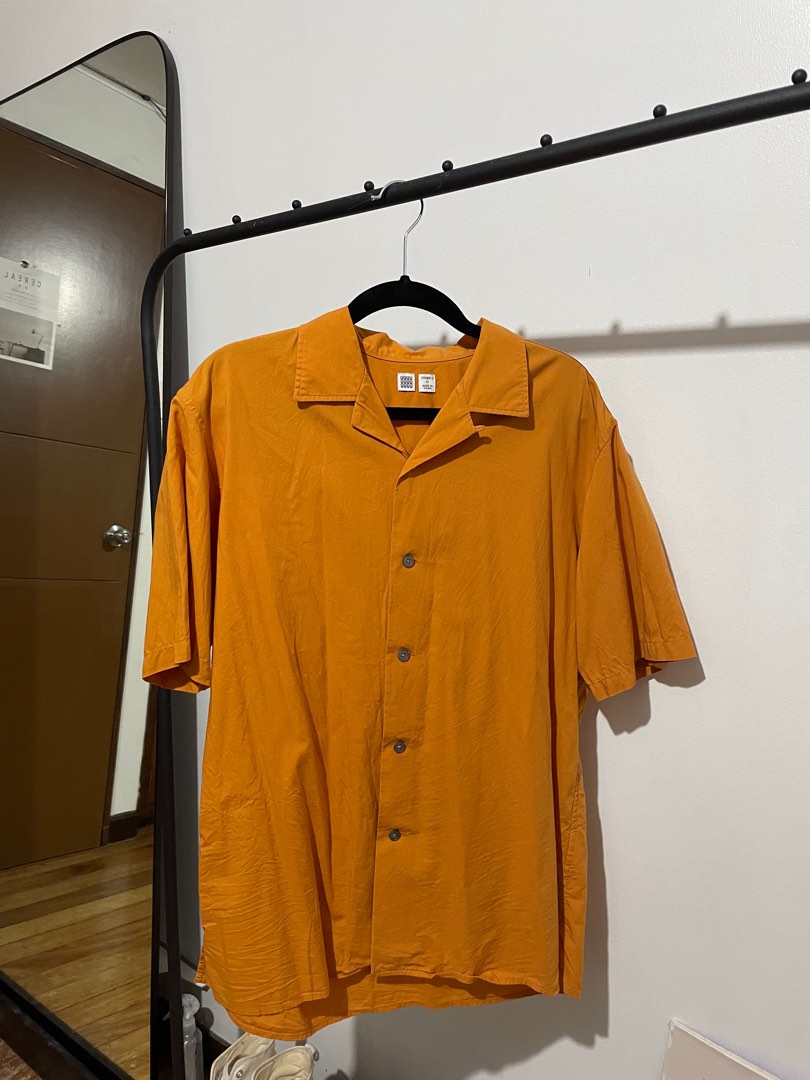 Uniqlo Orange Rust Cuban Collar Polo, Men's Fashion, Tops & Sets ...