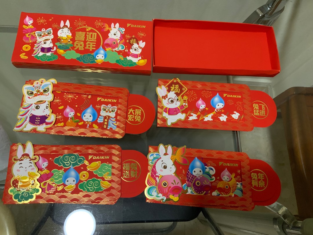 Unique and beautiful Daikin red packet set, Everything Else on Carousell