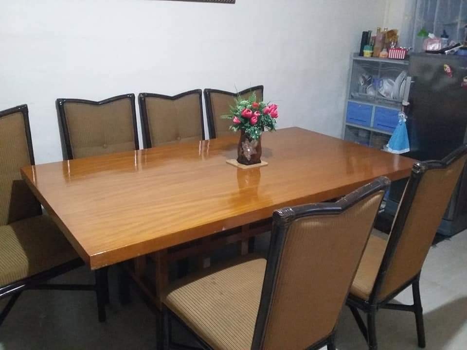 used dining table 6 chairs, Furniture & Home Living, Furniture, Tables ...
