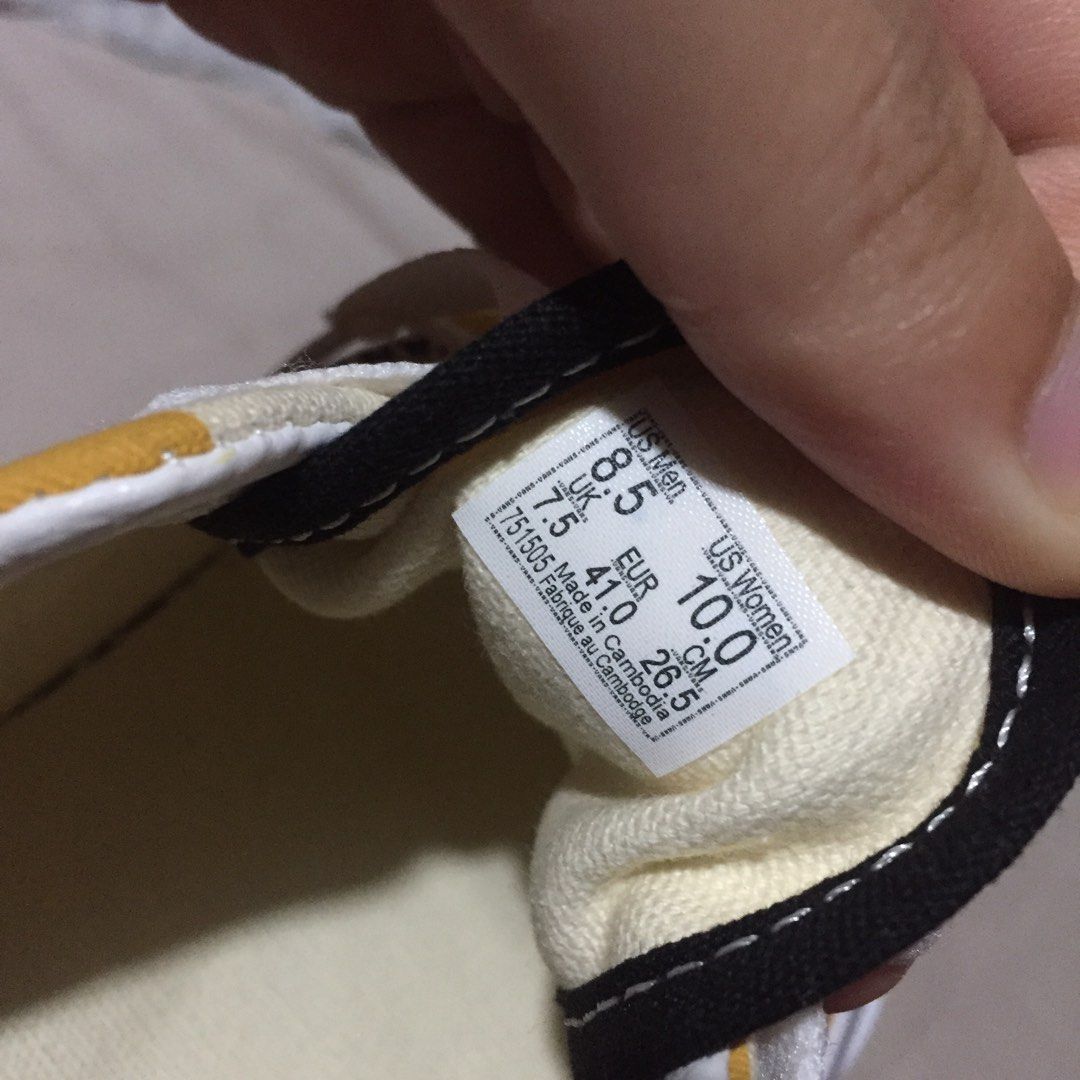 Vans 751505 Logo Checkerboard Lace Up Sneaker Shoes (Dijon and White ...