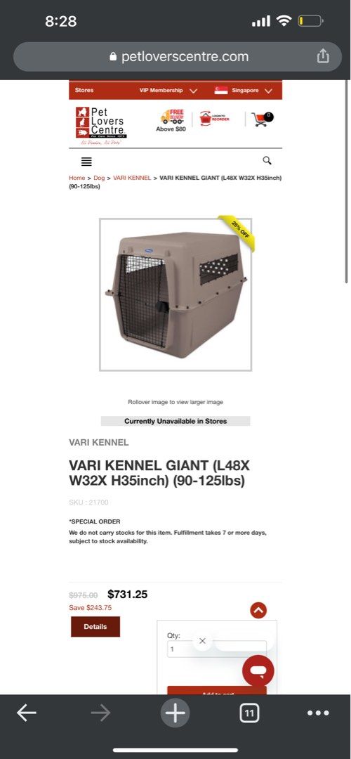 Vari kennel Giant dog crate, Pet Supplies, Homes & Other Pet ...