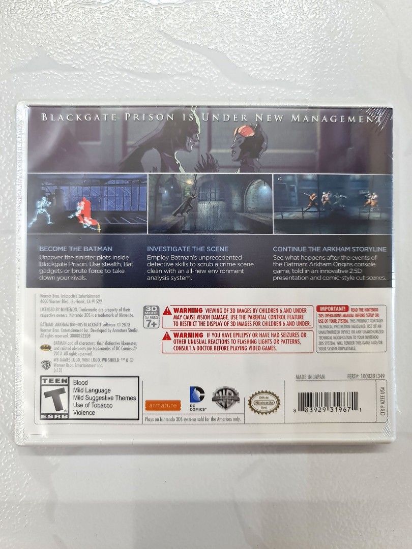 Video Game for Nintendo 3DS : Batman Arkham Origins : Blackgate *Rare ...