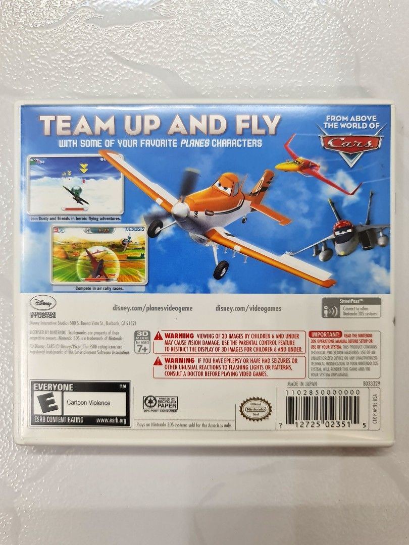 Video Game for Nintendo 3DS : Disney Planes *Rare / Used* (Disney ...