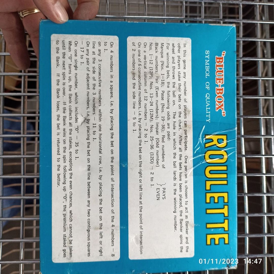 Vintage Blue Box "Symbol of Quality" Mini- Roulette Game Brand-New in ...