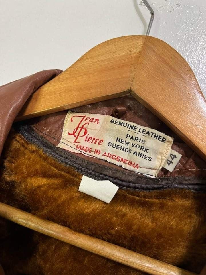 Vintage Jean Pierre Brown Leather Jacket, Men's Fashion, Coats, Jackets ...