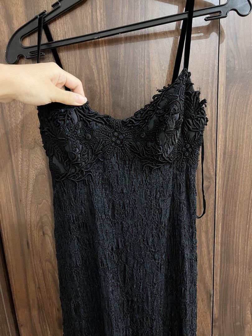 Vintage Lace Sexy Long Black Dress Womens Fashion Dresses And Sets Evening Dresses And Gowns On