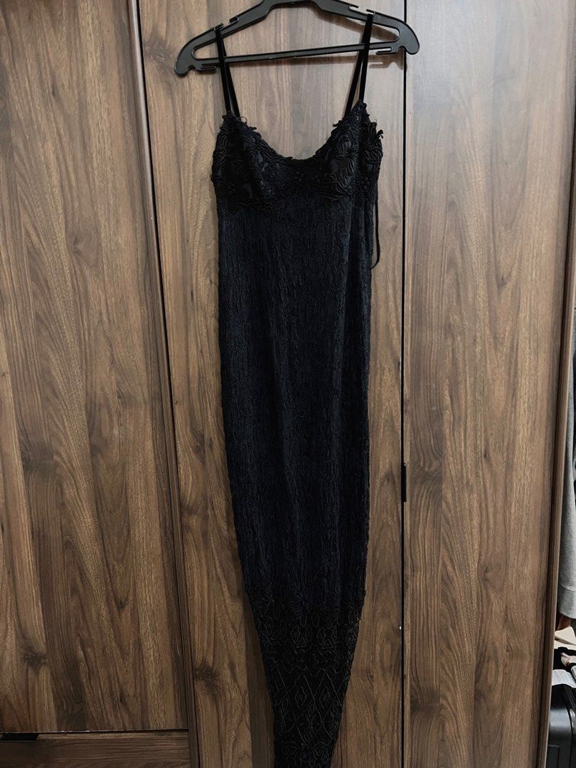Vintage Lace Sexy Long Black Dress Womens Fashion Dresses And Sets Evening Dresses And Gowns On