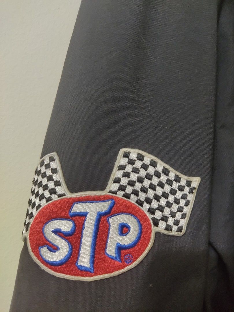 Vintage STP rider Jacket Racing Team L, Men's Fashion, Coats, Jackets ...