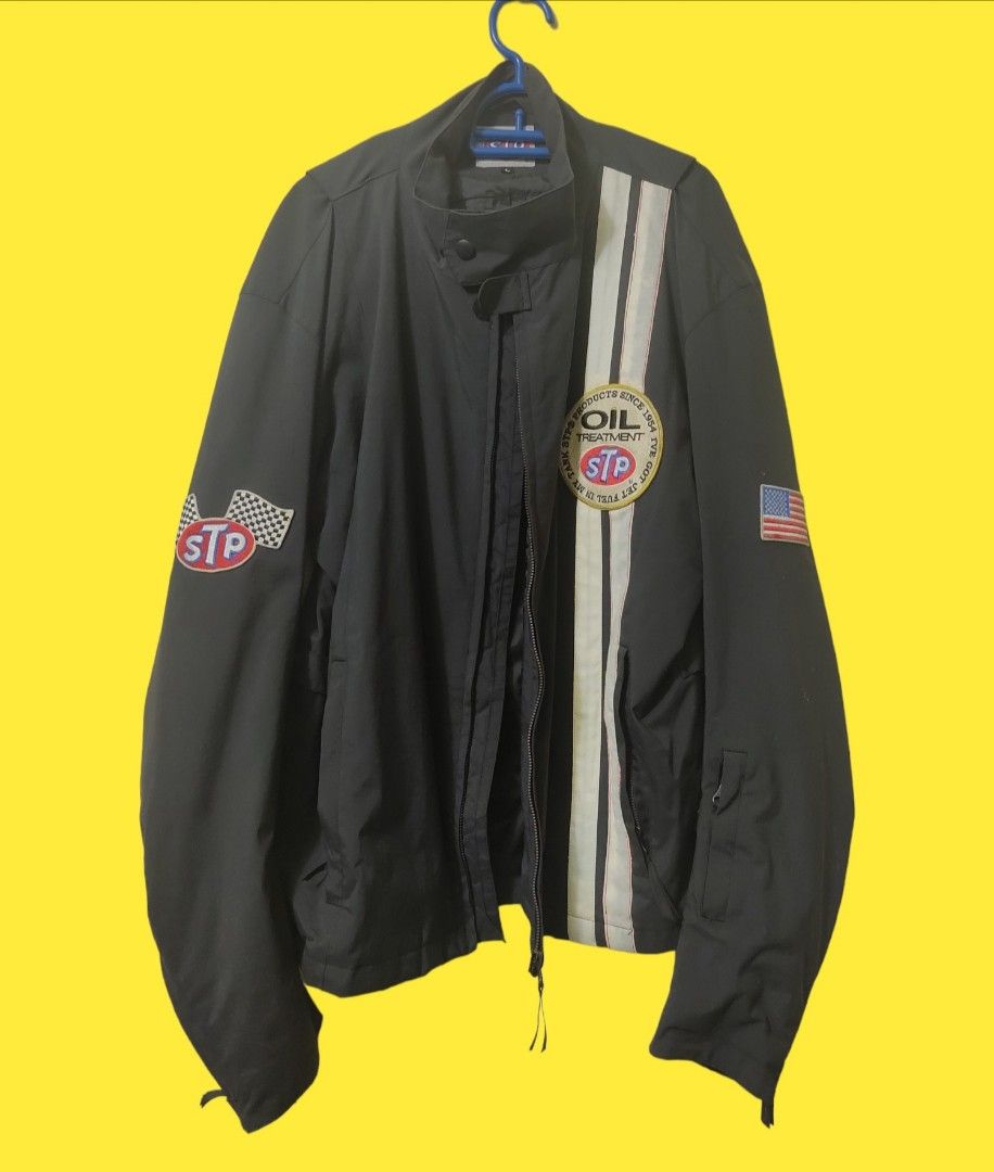 Vintage STP rider Jacket Racing Team L, Men's Fashion, Coats, Jackets ...