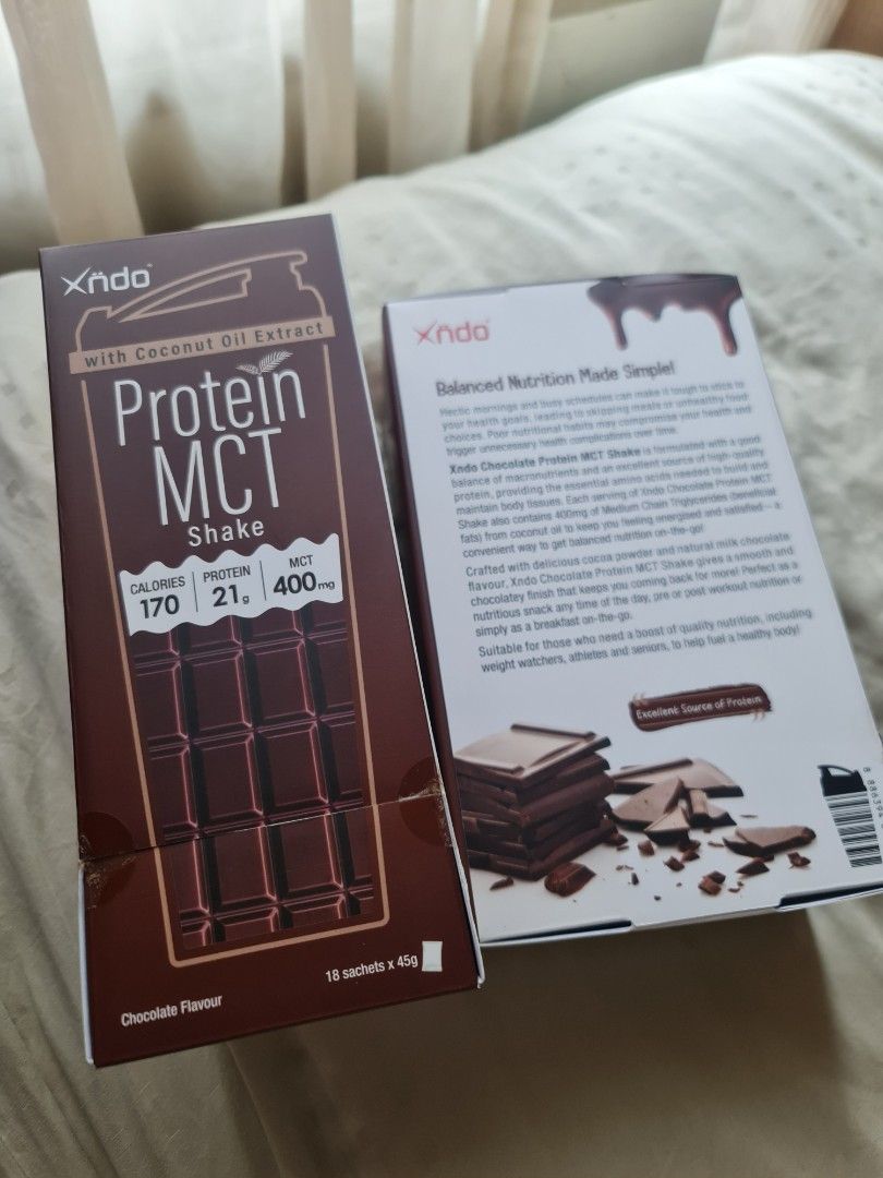Xndo Protein MCT Shake, Health & Nutrition, Health Supplements, Health ...