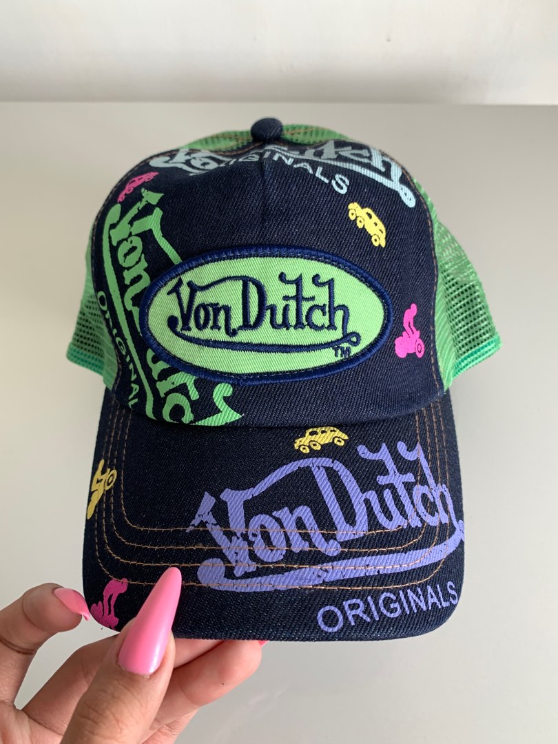 Y2K Von Dutch Denim Blue Cap brandnew, Men's Fashion, Watches ...