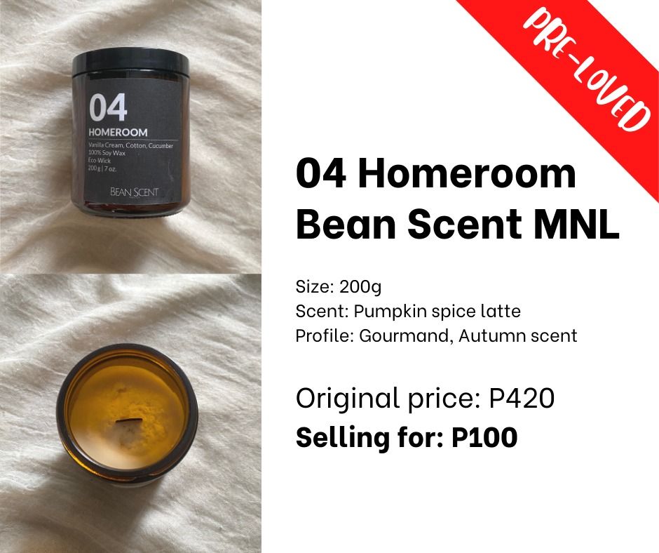 04 Homeroom by Bean Scent MNL, Furniture & Home Living, Home Fragrance on Carousell