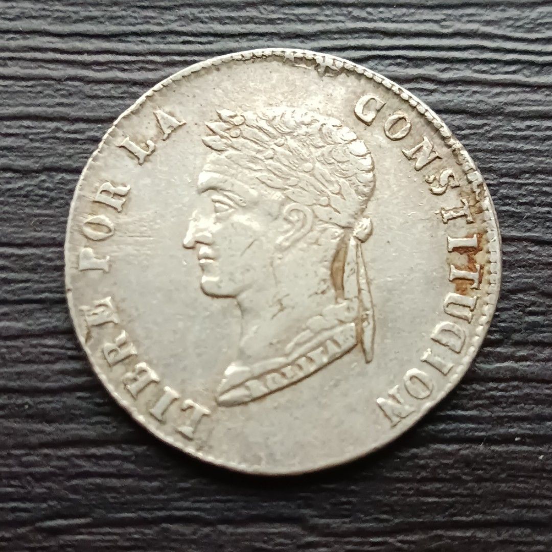 1855 PTS MJ Bolivia 4 Soles - Simon Bolivar ( 31.6mm silver.667), Hobbies & Toys, Collectibles ...