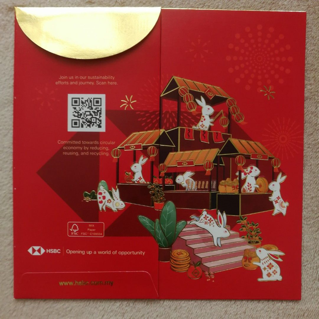 2023 HSBC MY 12pcs + cover Red Packets, Hobbies & Toys, Memorabilia ...