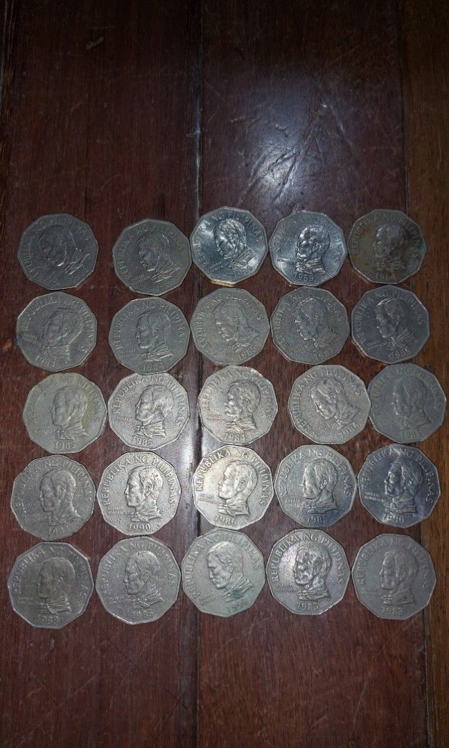 25 PCS - 1983 to 1990 - 2 Piso Andres Bonifacio Coins, Hobbies & Toys ...