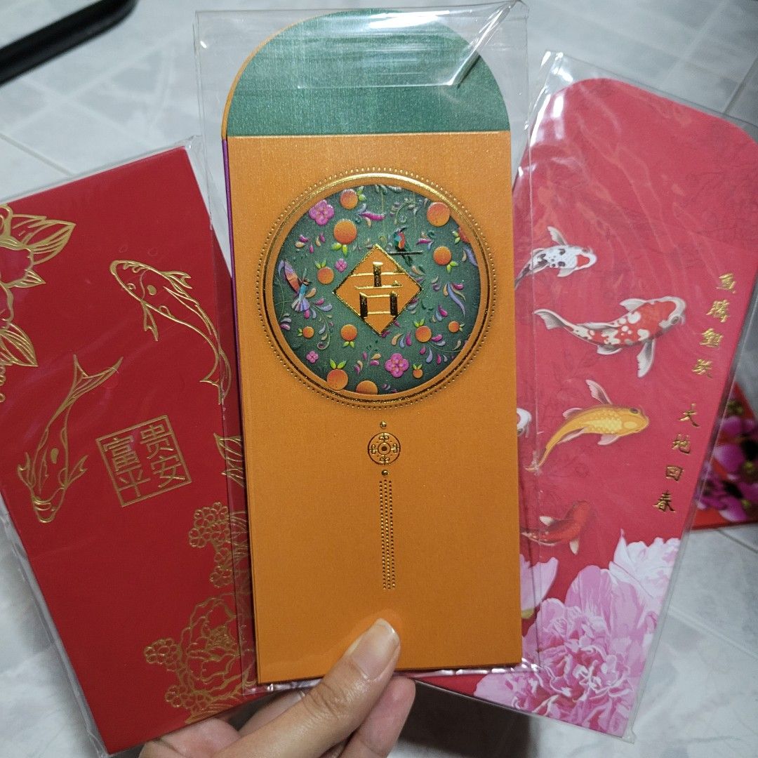 52 pcs of Assorted CNY Red Packets angpows from various banks eg OCBC, ICBC, BOC, Maybank ...