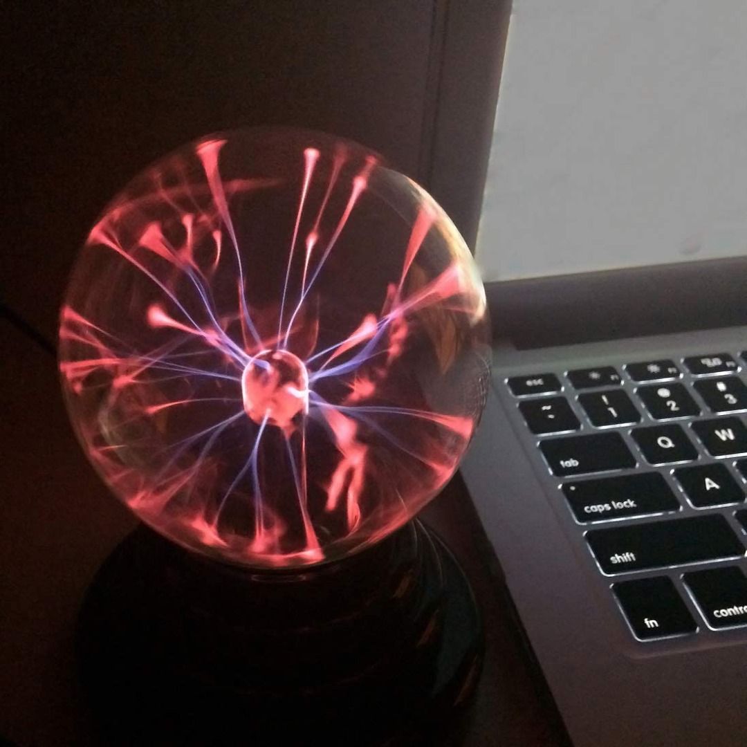 A50 USB/Battery-Operated 3"-Inch Mini Plasma Ball Light, Furniture ...