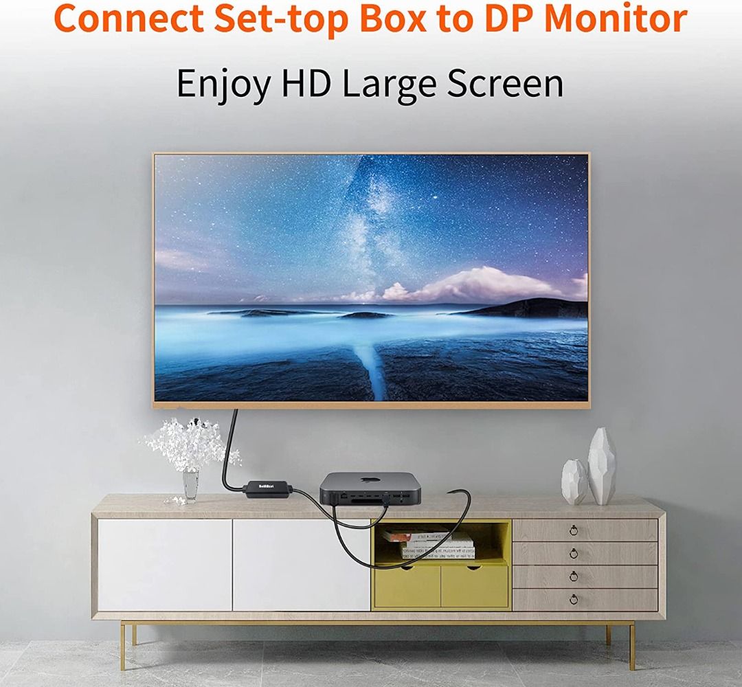 Active HDMI to Displayport Adapter Cable 4K 1.8m, HDMI Source to ...