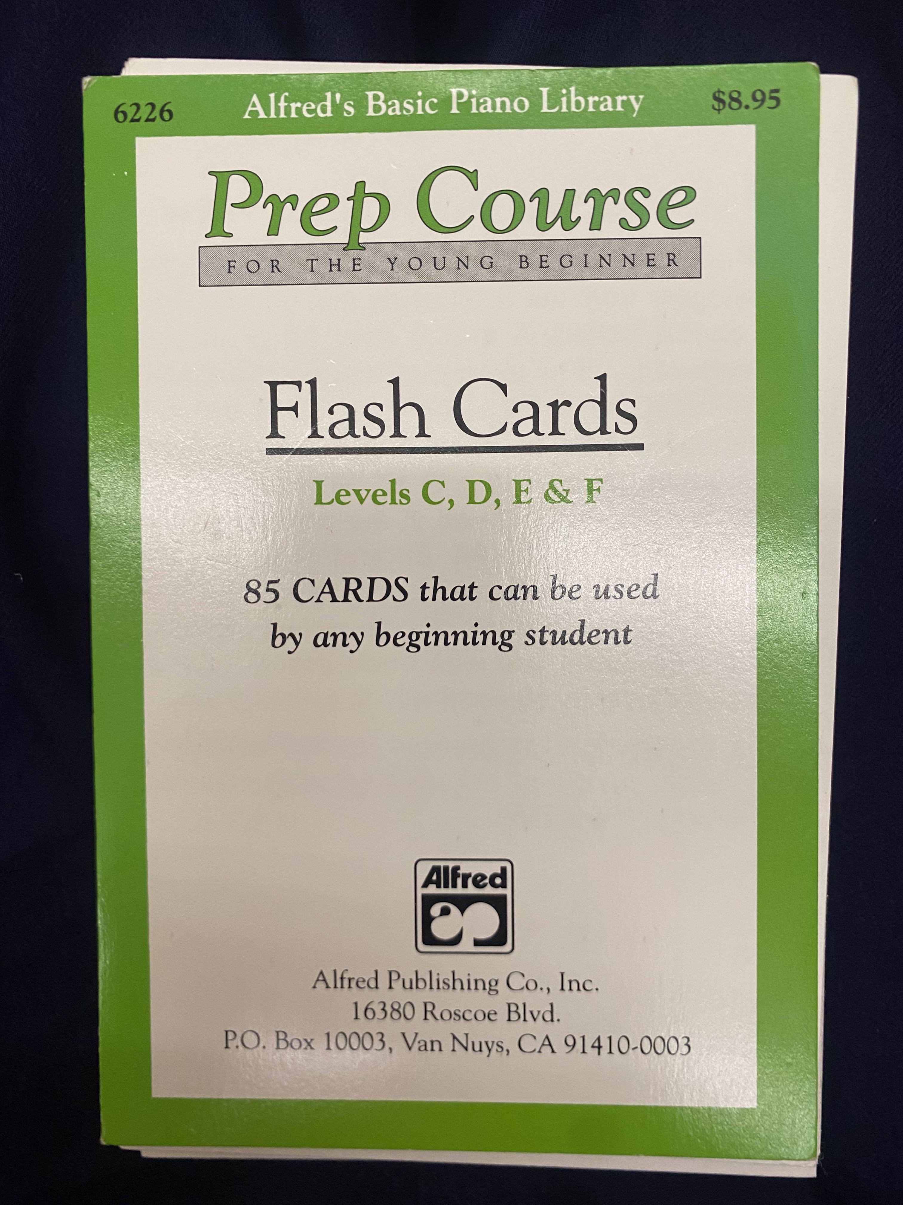 Alfred's Basic Piano Prep Course: Flash Cards, Levels C-F, 興趣及遊戲, 書本 ...