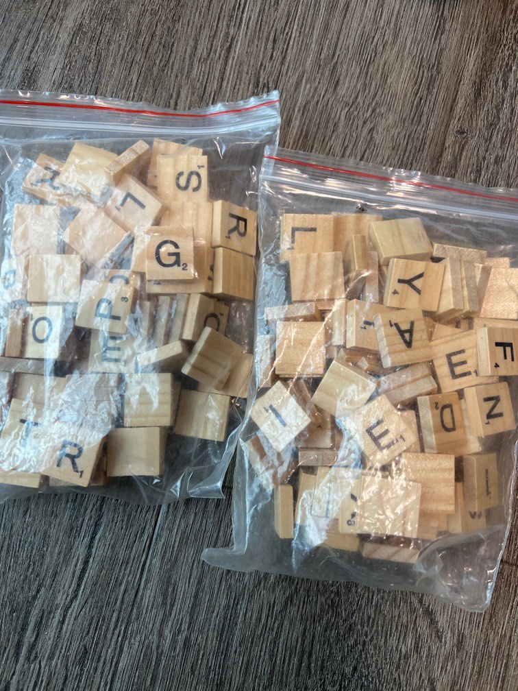 Alphabet scrabble wooden letter tiles, Hobbies & Toys, Stationery ...