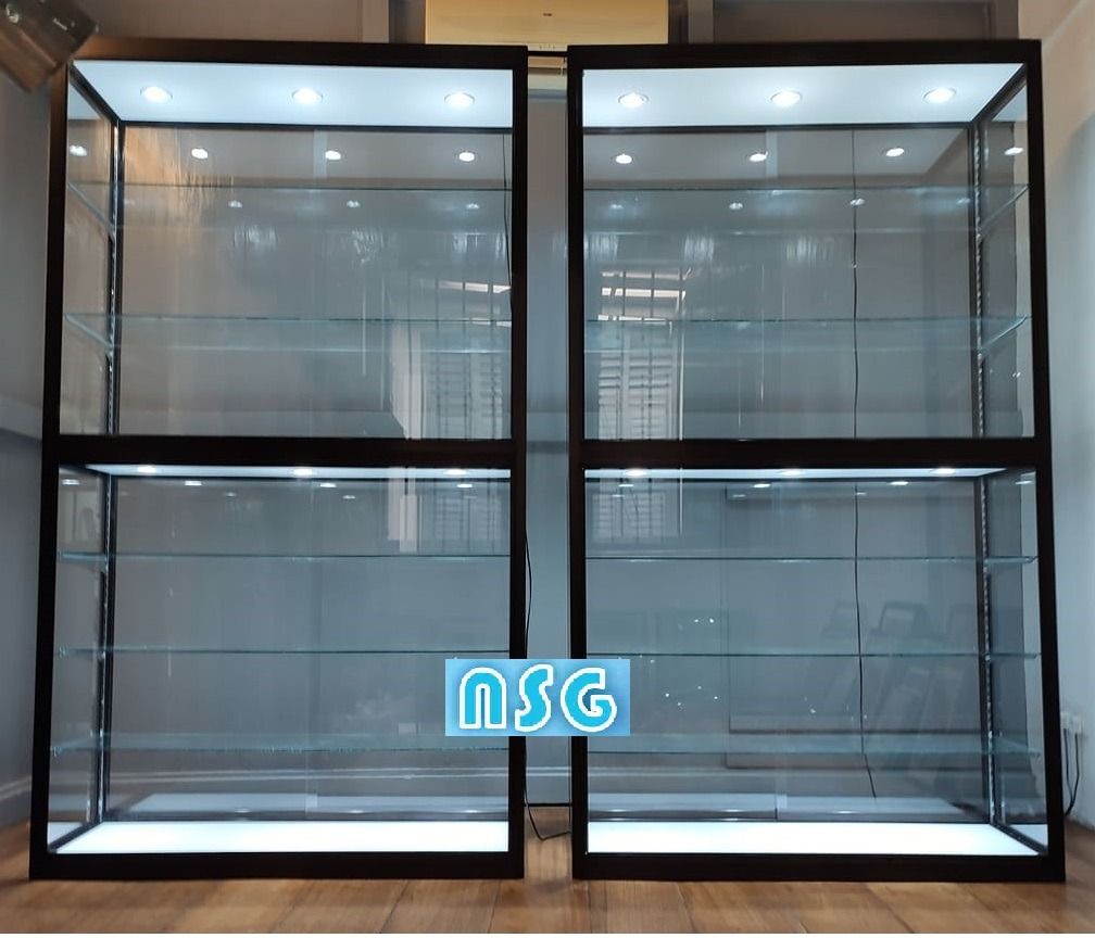 Aluminium Glass Display cabinet Tall unit, Furniture & Home Living ...