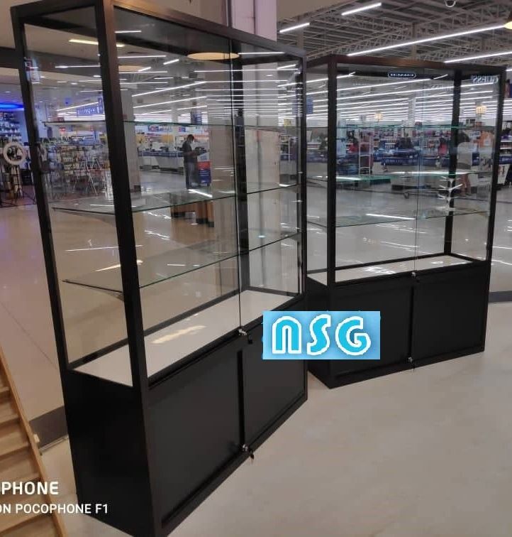 Aluminium Glass Display cabinet Tall unit, Furniture & Home Living ...