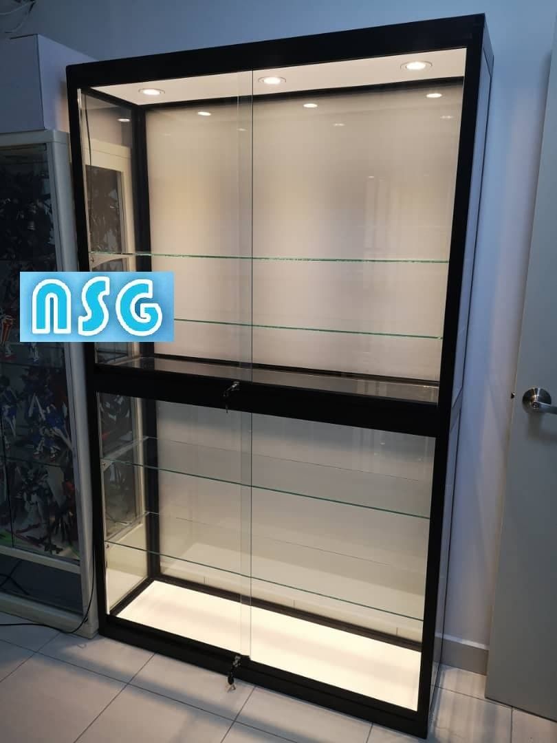 Aluminium Glass Display cabinet Tall unit, Furniture & Home Living ...