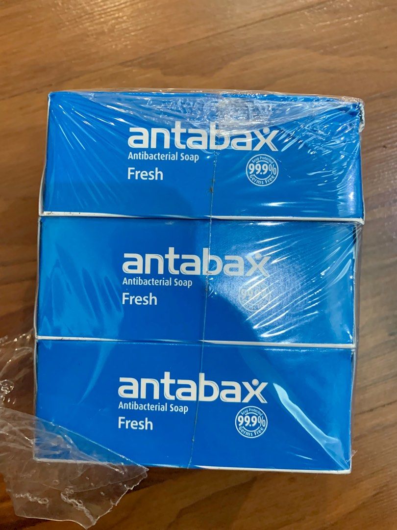 ANTABAX antibacterial soap bar (set of 3), Beauty & Personal Care, Bath ...