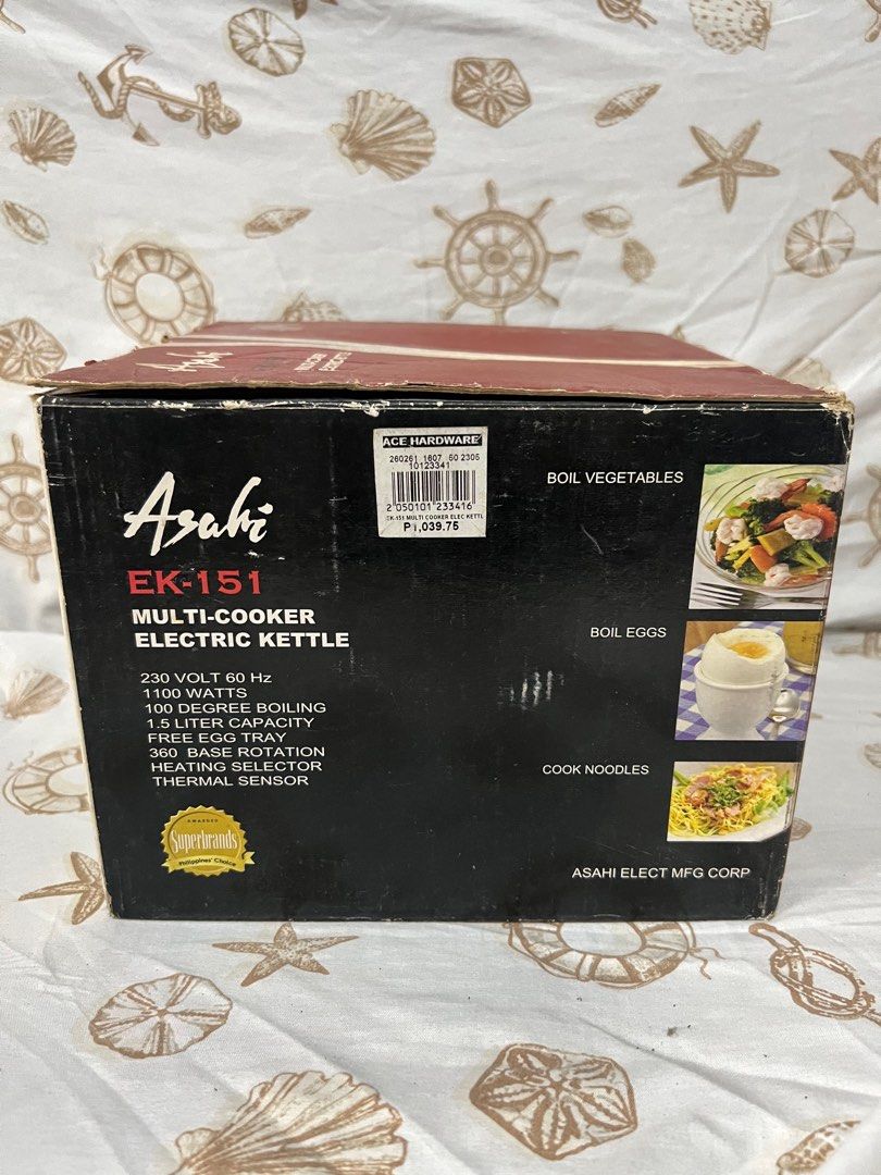 Asahi multi-cooker electric kettle, Furniture & Home Living ...
