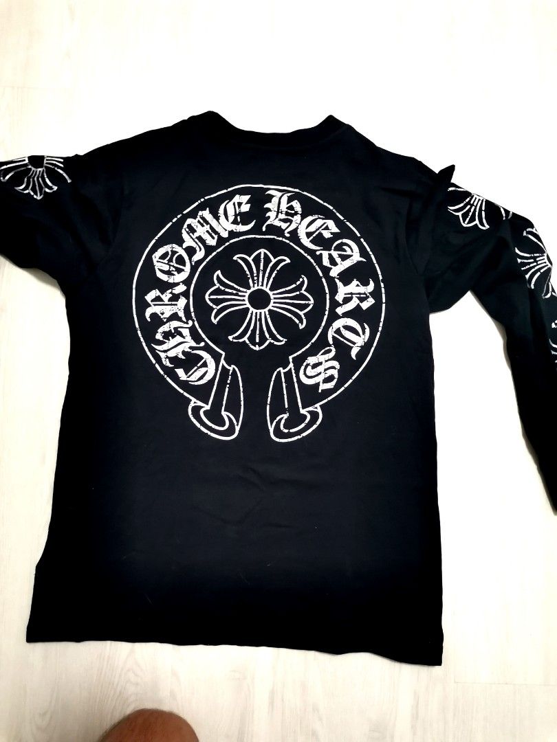 Authentic chrome hearts long sleeves, Men's Fashion, Tops & Sets ...