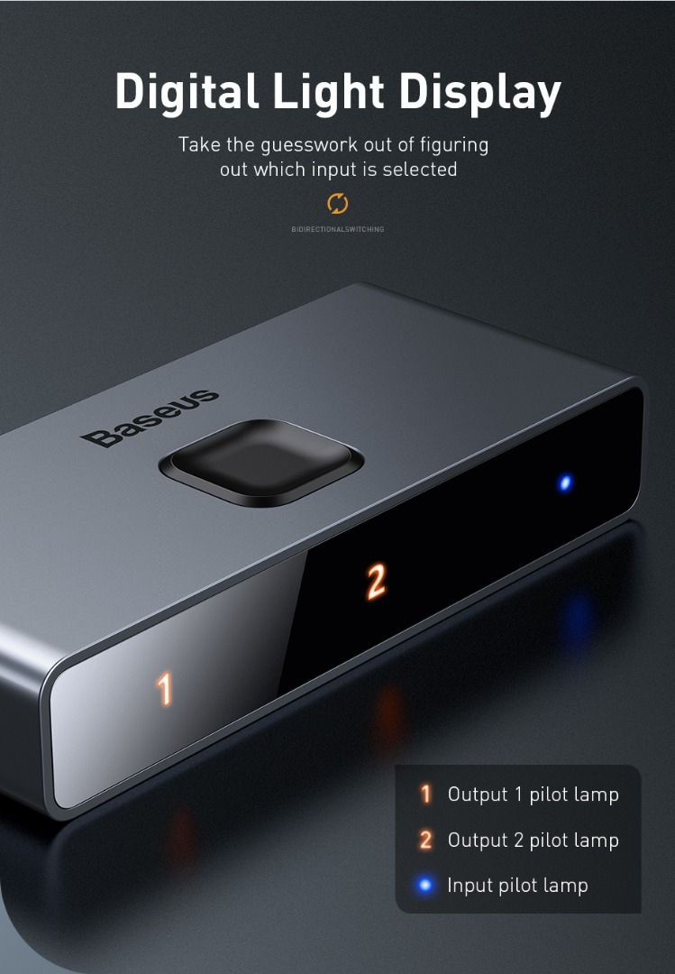 Baseus Matrix HDMI Splitter 4K 60Hz HDMI Switch PS4 Monitor TV setup ...