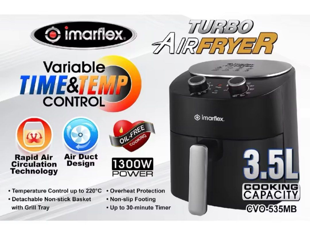 Brand New Imarflex 3.5L Turbo Airfyer, Furniture & Home Living ...