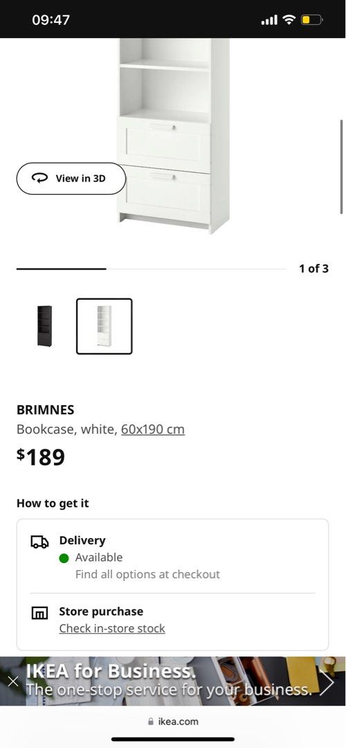 Brimnes IKEA bookcase - shelving unit, Furniture & Home Living ...