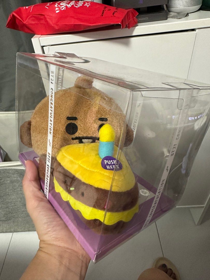 BT21 Congratulation Cake Shooky Plushie, Hobbies & Toys, Memorabilia ...