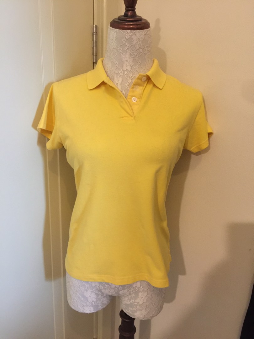 Burberry yellow golf shirt, Women's Fashion, Tops, Shirts on Carousell
