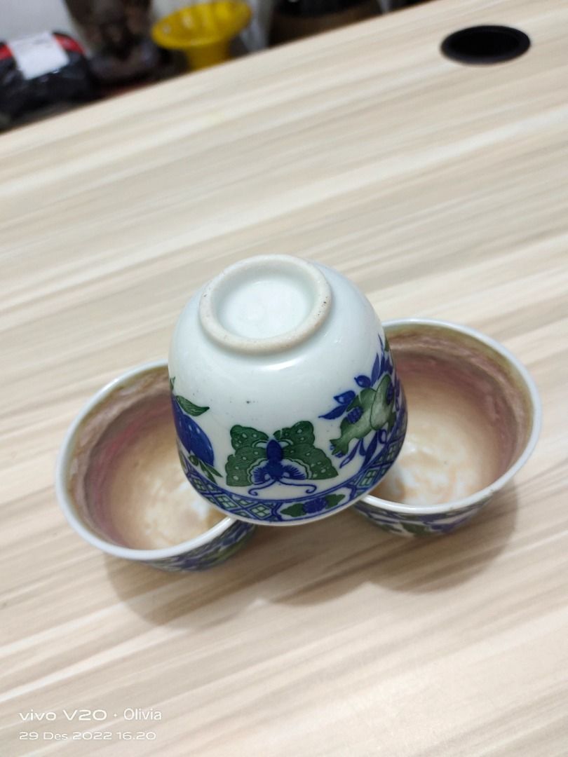 Cawan China Vintage Kuno Jadul Antik, Antik, Pajangan di Carousell