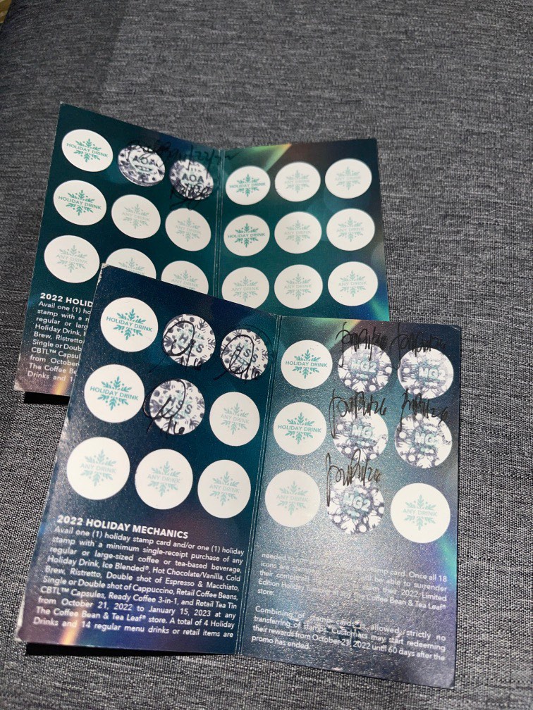 CBTL Stamp Cards 2022, Tickets & Vouchers, Vouchers on Carousell