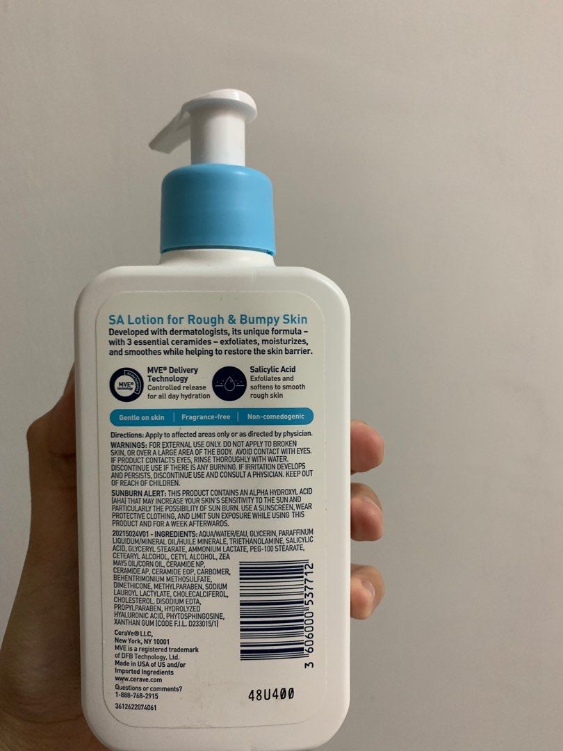 CeraVe SA Lotion for Rough and Bumpy Skin, Beauty & Personal Care, Bath ...
