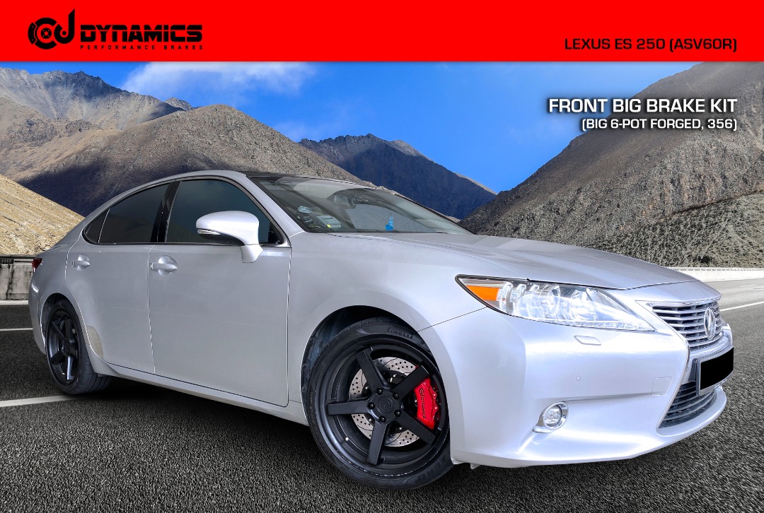 CJ DYNAMICS FRONT BIG BRAKE KIT (BIG 6-POT FORGED, 356) ON LEXUS ES 250 ...