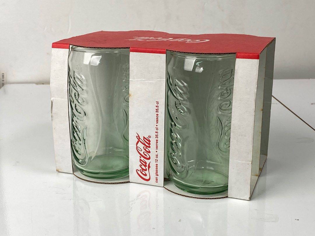 Coca Cola Can Glass collectible 4pcs 12oz made in USA by Luminarc for ...